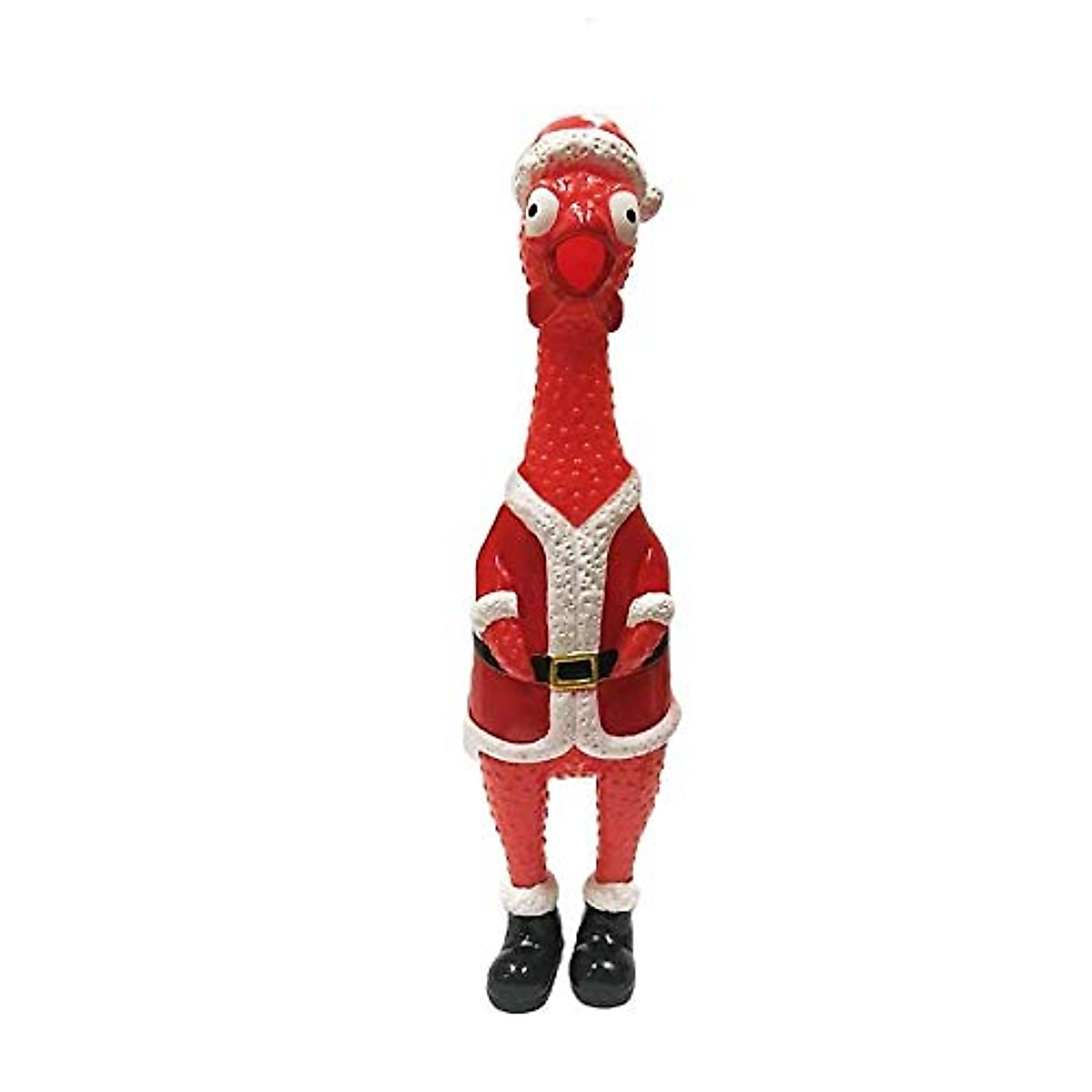 ANIMOLDS Squeeze Me Christmas Chicken- Hilarious Screaming Rubber Chicken Toy for Kids Novelty Squeaky Toy | The Perfect Stocking Stuffers for Kids and Adults