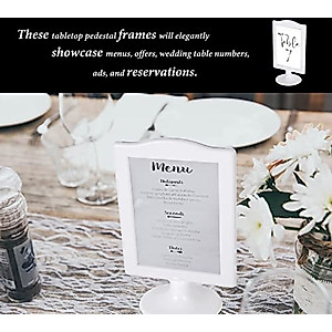 Myraculo Double Sided Standing Picture Frames 4x6 2 Side Frame Pedestal Picture Frames Bulk Plastic White Photo frames Set for Display (10 pack)