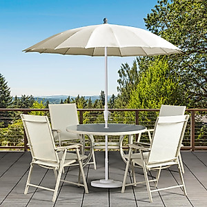 BPS Patio Folding Chairs 4-Pack Portable Dining Chairs Outdoor Textilene Sling Chairs for Camping, Beach, Garden, Pool, Backyard, Deck