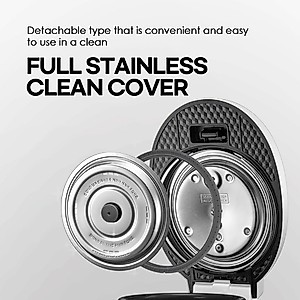 CUCHEN CRT-RPK1070WUS | 2.1 Ultra High-Pressure Induction Heating Rice Cooker 10 Cup (Uncooked) | Full Stainless Power Lock System | Auto Steam Clean | Voice Guide | Made in Korea | White