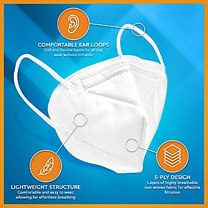 Old South Trading Face Masks - Disposable Face Masks for Adults - White (600 Count)