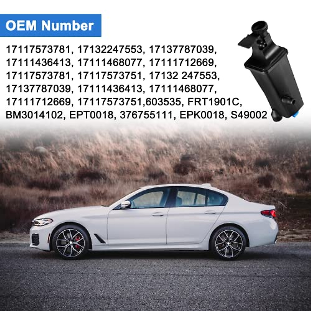 BDFHYK Coolant Recovery Kits Reservoir Tank with Sensor/Cap,Replacement for BMW E46 320i 323i 323Ci 325i 325Ci 325xi 328i 328Ci 330i 330Ci 330xi 1999 2000 2001 2002 2003 2004 2005 2006
