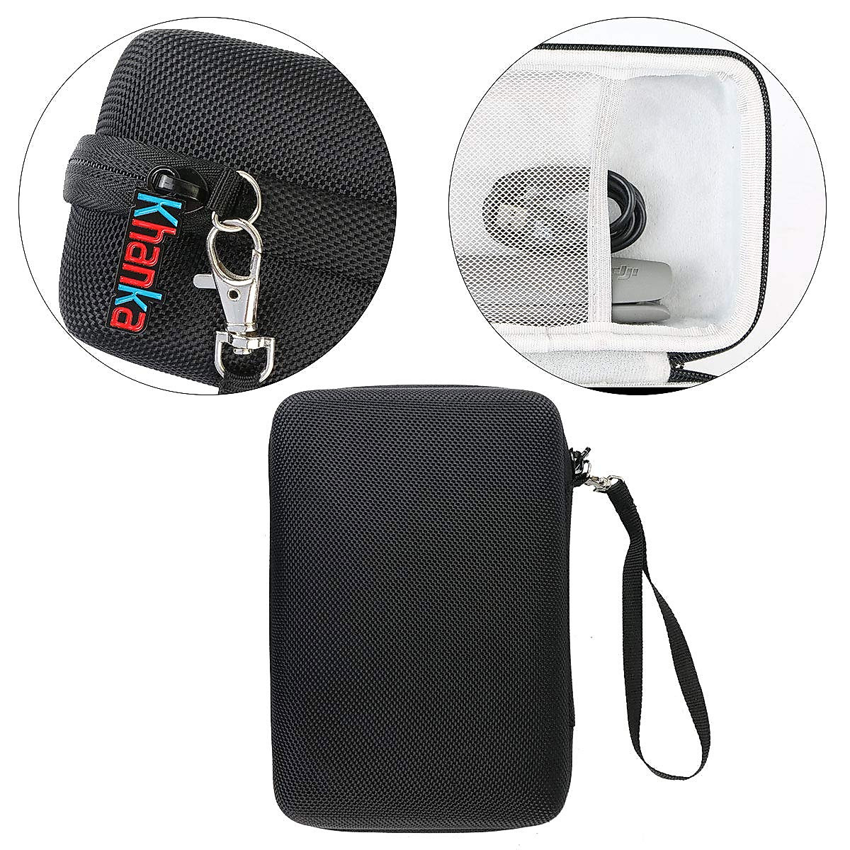 khanka Hard Travel Case Replacement for DJI OSMO Mobile 3 / OM 4 Lightweight Portable Handheld Gimbal Stabilizer (black)