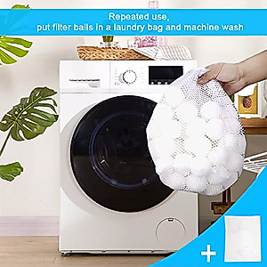 Maturead JUCJET 3.1 Lbs Pool Filter Balls Eco-Friendly Fiber Filter Media for Swimming Pool Aquarium Fish Tanks Filters Alternative to Sand(Equivalent to 110 Lbs Pool Filter Sand)