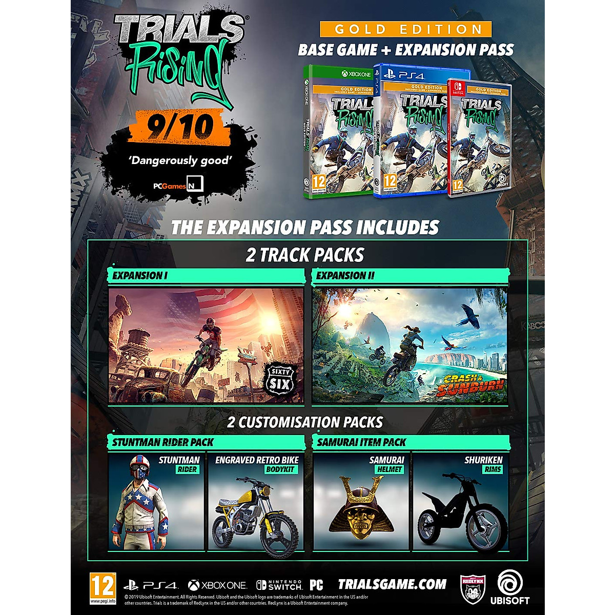 Trials Rising - Gold Edition (Includes 55+ additional Tracks & Sticker Artbook) NSW (Nintendo Switch)
