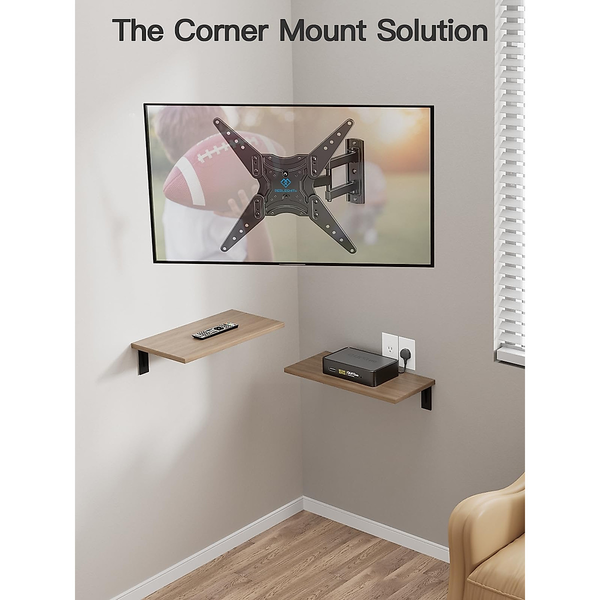 PERLESMITH Full Motion TV Wall Mount for 26-55 Inch TVs with Articulating Arms Swivels Tilt Extension - Wall Mount TV Brackets VESA 400x400 Fits LED LCD OLED 4K TVs Up to 70 lbs