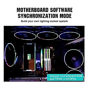 PCCOOLER 120mm Case Fan 3 Pack Computer Case Fans PWM Cooling PC Fans,Dual Light Loop Quiet Fan/Multiple Light Modes with Controller for PC Cases