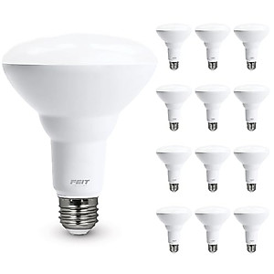 Feit Electric BR30 LED Light Bulb, 65W Equivalent, Dimmable, 650 Lumens, E26 Standard Base, 2700K Soft White, 90 CRI, Recessed Can Light Bulbs, 12-Year Lifetime, BR30DM927CA10K/MP/12, 12 Pack