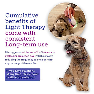 Light Therapy for Dogs and Pets - LED Light Therapy for Pain Relief, Muscle & Joint Pain, Reduce Inflammation, Heal Wounds, & Clear Skin Problems with 2 Therapy Modes.