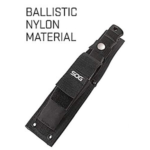 SOG Fixed Blade Knives with Sheath - SEAL Pup Elite Survival Knife, Hunting Knife w/ 4.85 Inch AUS-8 Bowie Knife Blade for a Tactical Knife (E37SN-CP)