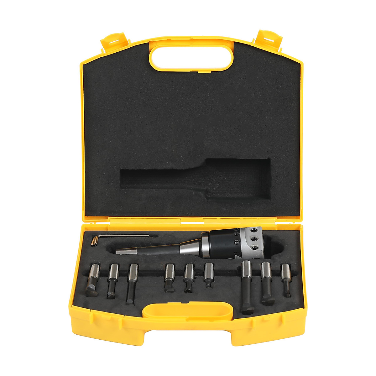 HFS(R) R8 Shank Boring Set 2" Boring Head 1/2" Carbide Boring Bar Set 9pcs for Milling