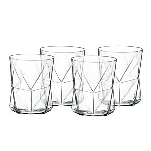 Bormioli Rocco Cassiopea Double Old Fashioned Glass, Set of 4