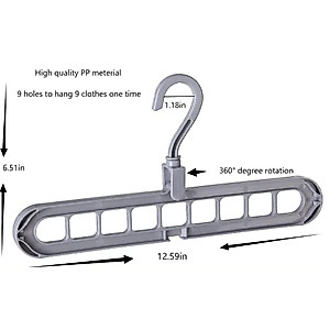 8 Space Saving Hangers,Plastic Magic Hangers,Hangers for Closet Organizer and Storage,Closet Space Saver,Home Magic Space Saving Hangers