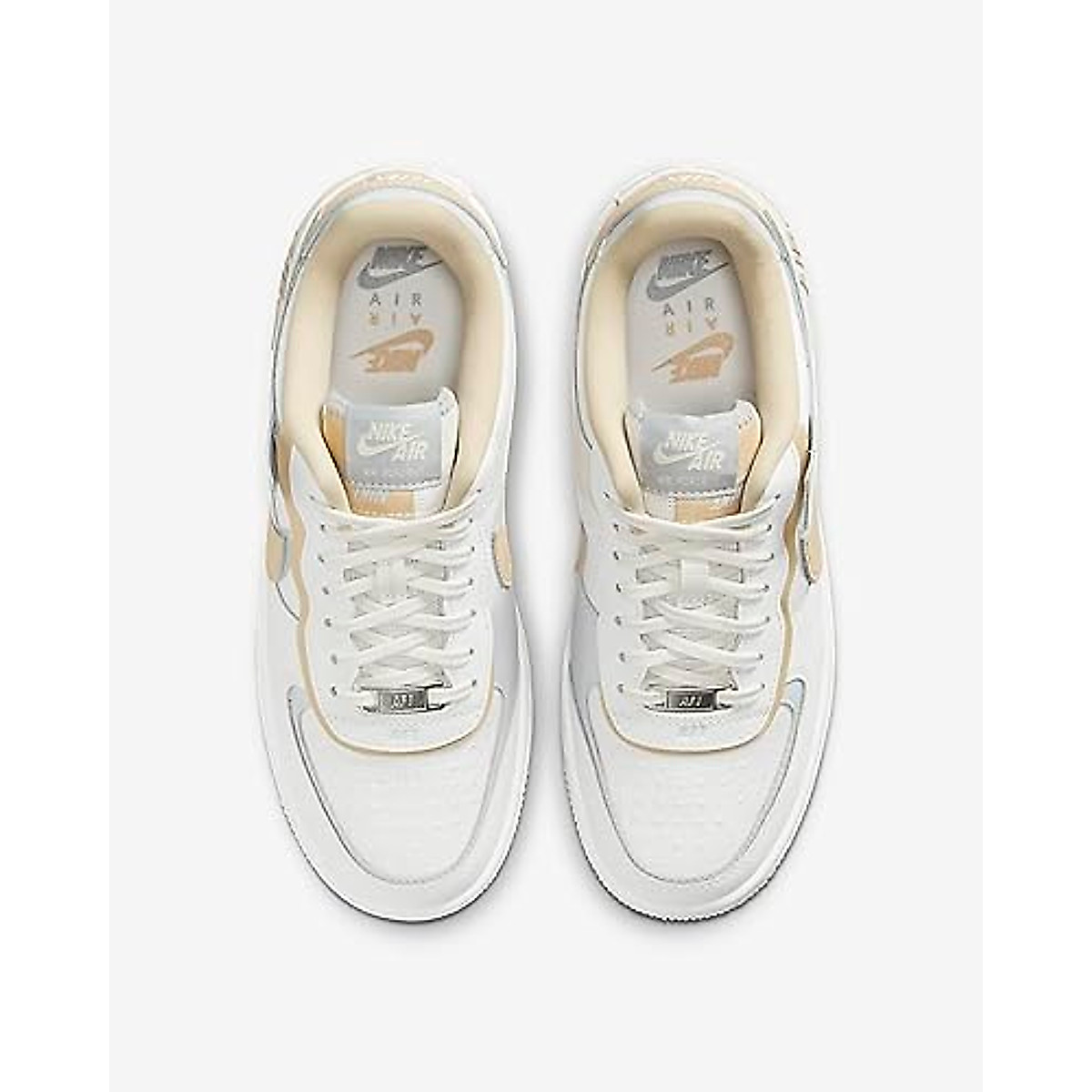 Women's AIR Force 1 Shadow - Size 11 US - Summit White/Sesame-Wolf Grey