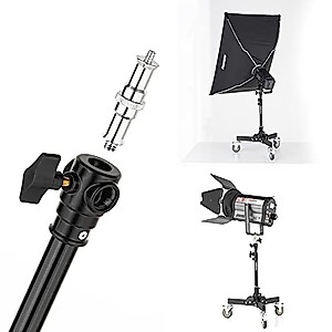 AMBITFUL 61-81cm/21-31.9" Profession Removable Very Sturdy Folding Floor Light Stand and Wheels for Studio Flash LED Light