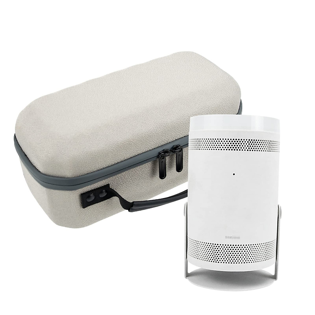 Freestyle Carrying Case Compatible with Samsung 30”- 100” Smart Portable Projector, Travel Storage Hard Case for SP-LSP3BLAXZA Indoor and Outdoor Home Theater, EVA Material