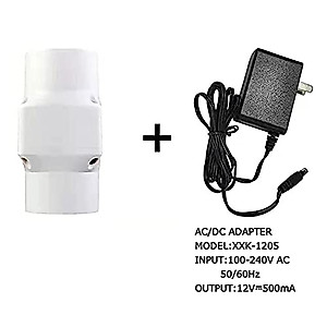 2 Inch Inline Duct Fan, 12V DC Bathroom Exhaust Fan Kitchen 6W Small Exhaust Blower for Office Hall Hydroponic Kitchen