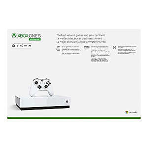 Xbox One S 1TB All-Digital Edition Console (Disc-Free Gaming) (Renewed)
