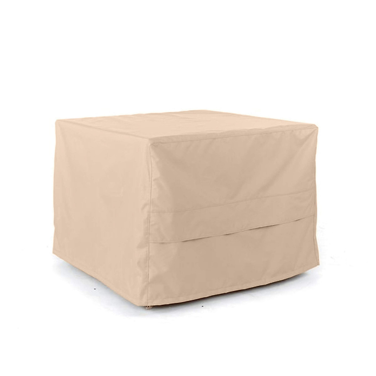 Covermates Deck Box Cover - Heavy-Duty Polyester, Weather Resistant, Drawcord Hem, Seating and Chair Covers, 24W x 24D x 18H, Ripstop Tan