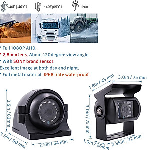JOINLGO 4 Channel GPS WiFi 1080P AHD SSD/SD Drive Mobile Vehicle Car DVR mdvr Video Recorder Kit Real-time Remote View on PC Phone with 4 Side Rear View IR Car Cameras 7" Screen for Truck Bus