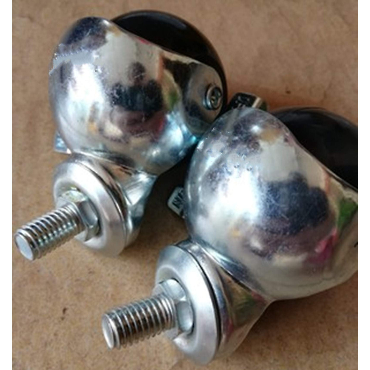 LAxto Wheel Plate Casters 2 inch 50mm Caster Wheels with Ball Sphericaled Stem M8x15 mm Swivel Caster Wheels,Furniture Castors Wheels,for Sofa Baby Carriage Table,4 Pcs