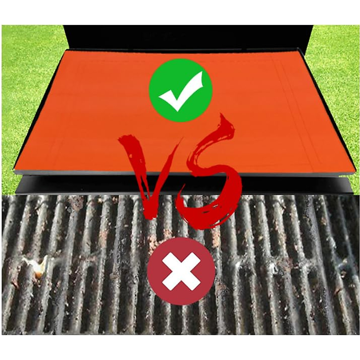 OTCPP Silicone Griddle Mat for Blackstone 36 Inch Griddle, Heavy Duty Food Grade Silicone Mat, Protect Griddle from Rodents, Insects, Debris, and Rust(Orange 36inch)