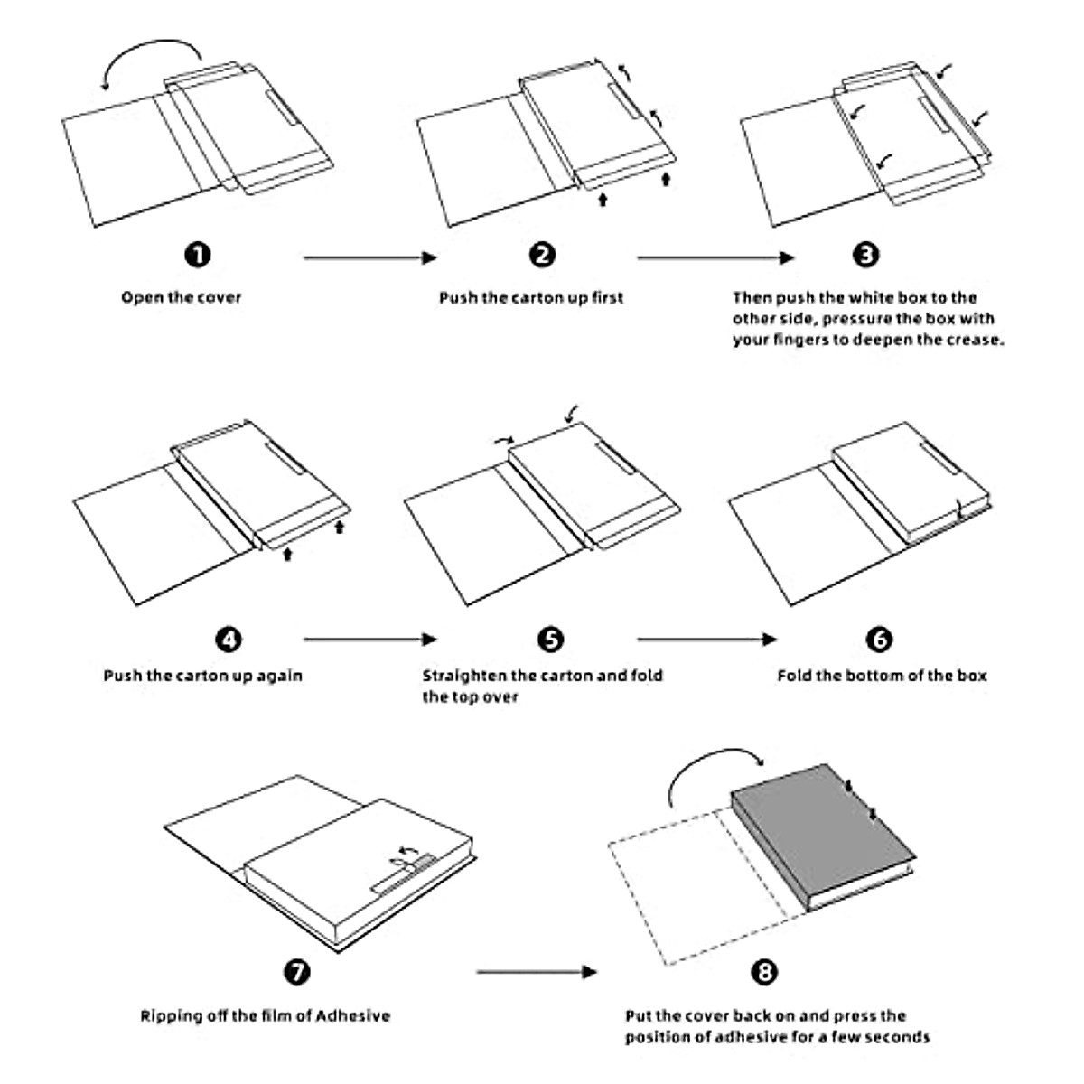 PTShadow 7 Pcs Decorative Books for Home décor,Black and whiteshelf Decor Accents Library décor for Home Sweet Stacked Books