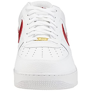 Nike Men's Basketball Shoe, White/White/Team Red, 12