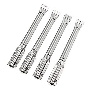 Hongso 15 7/8 Inch Grill Tube Burners Replacement for Charbroil 463268606 463268007 463268008 463248108 466268008 463248208 466248208 463261107 Grill, Stainless Steel, G413-5000-01, 4-Pack, SBE591