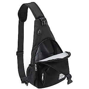 d'yallee 15.4" Sling Bag for Men Crossbody Shoulder Chest Bags Nylon for Travel Gym Sport Hiking with USB Charger Port