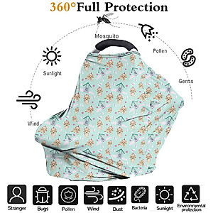 Buybai Tie Dye Car Seat Cover for Infant, Baby Carseat Cushion, Nursing Breast Feeding Scarf Canopy Cart High Chair Protective Cover Cart Stroller