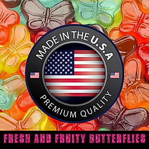 HEMP GUMMIES BEST TASTING, BUTTERFLY SHAPED, FRESH FRUITY, NATURAL HEMP for SLEEP-MADE in USA-4 OZ.