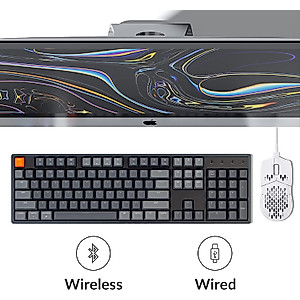 Keychron K10 Wireless Mechanical Keyboard with Gateron G Pro Brown Switch Aluminum Frame