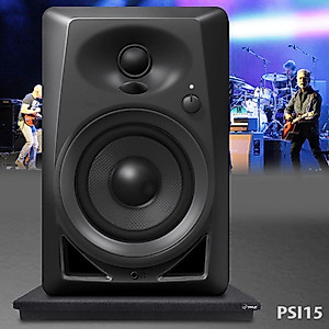 Pyle Sound Dampening Speaker Riser Foam - Audio Acoustic Noise Isolation Platform Pads Recoil Stabilizer w/ Rubber Base Pad For Studio Monitor, Subwoofer, Loud Speakers - PSI15 (15 x 15 x 1.8 Inch)