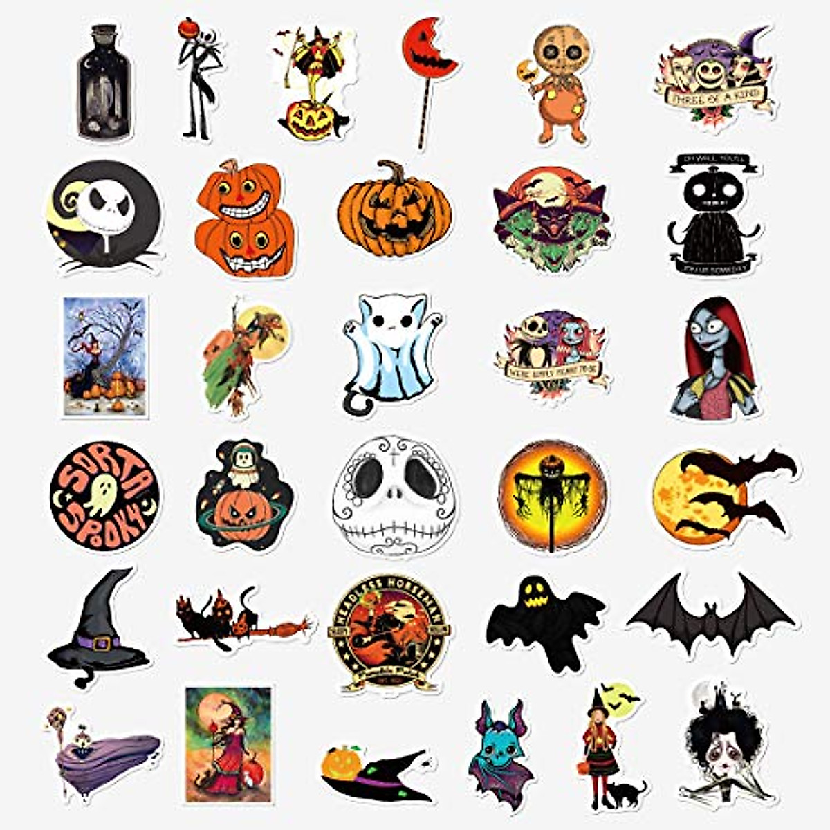 Halloween Stickers, 60PCS Waterproof Vinyl Stickers for Laptop Water Bottle Computer Skateboard Phone Case