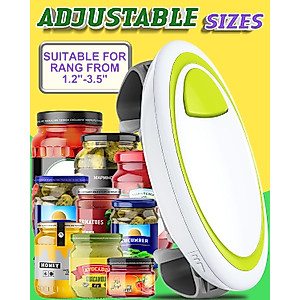 Electric Jar Opener for Weak Hands, Automatic Jar Opener for Seniors with Arthritis, Strong Tough & Easy One Touch Bottle Opener for Arthritic Hands