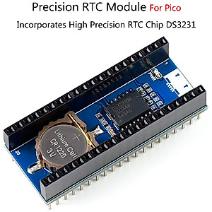 Waveshare Precision RTC Module for Raspberry Pi Pico, Onboard High Precision RTC Chip DS3231, Uses I2C Bus for Communication Real-Time Clock Record