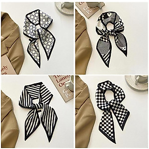 QTMY 17 Pack Purse Scarf for Bags Silk Head Scarf for Hair Handbag Women Scarfs Band Hair Neck Scarves Fashion Gifts (1)