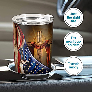 Christian gifts for men - Religious gifts for men - Gifts for Men - Fathers Day Giftss for Dad from Daughter, Son, Wife, Kids - Birthday Gifts for Men, Dad, Boyfriend, Husband - Christian Tumbler 20Oz