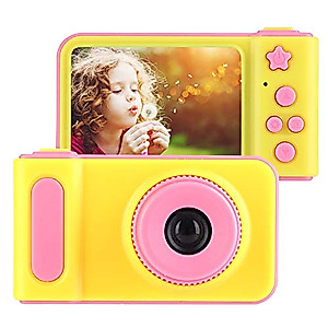 Kids Digital Video Camera,2 Inch 1080P Digital Video Camera Cartoon Toy Camera Support Playback Video & Photo,for Children Boy Girl Birthday Gift (Pink)