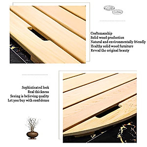 Natural Wooden Shower Mat,Bamboo Bath Mat,Non Slip Bamboo Mat,Nature Bamboo Bathroom Mat,Shower Bath Mat,for Bathroom,Bathtub,Shower,Sauna,Hot Tub,Customizable,30x30cm/12x12in