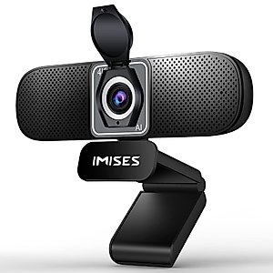 iMiSES USB C Webcam, 4K Webcam with Microphone, AI Auto-Framing, Privacy Cover, 90° FOV, White Balance, Noise-Reduce, Plug & Play, 4K Webcam for Streaming/Online Education/Video Calls/Conference