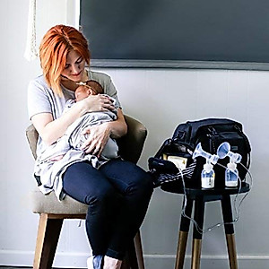 JuJuBe Be Pumped Insulated Breast Pump Bag, Onyx Collection - Black Out