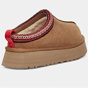 CCIMOK Women's Slippers Platform Mini Boots Short Ankle Boot Fur Fleece Lined Sneakers House slippers Anti-Slip Boot For Outdoor (Brown, Adult, Women, 7.5, Numeric, US Footwear Size System, Medium)