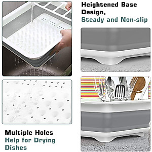 Dish Rack | Easy to Use | Collapsible | Compact & Portable Multi-Functional Dish & Vegetable Washing Basket