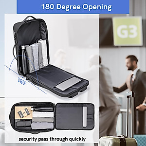 VGOAL 3 in 1 Laptop Backpack, 17.3 Inch Computer Bag Travel Casual Daypack Hiking Backpacks Lightweight Waterproof Backpack with USB Port for Men and Women (BLACK)