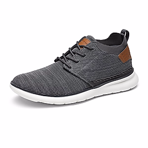 Bruno Marc Mens Mesh Fabric Fashion Sneakers Casual Oxfords Lightweight Breathable Versatile Walking Shoes, Dark/Grey - 10 (Zero-01)