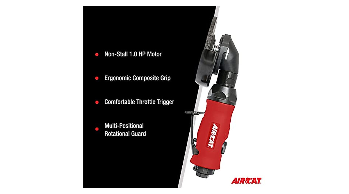AIRCAT 6340-A: Powerful 1 HP Angle Grinder at 11,000 RPM
