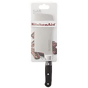 KitchenAid KKFTR6CLOB Classic Forged Series Triple Rivet Cleaver, Onyx Black, 6"