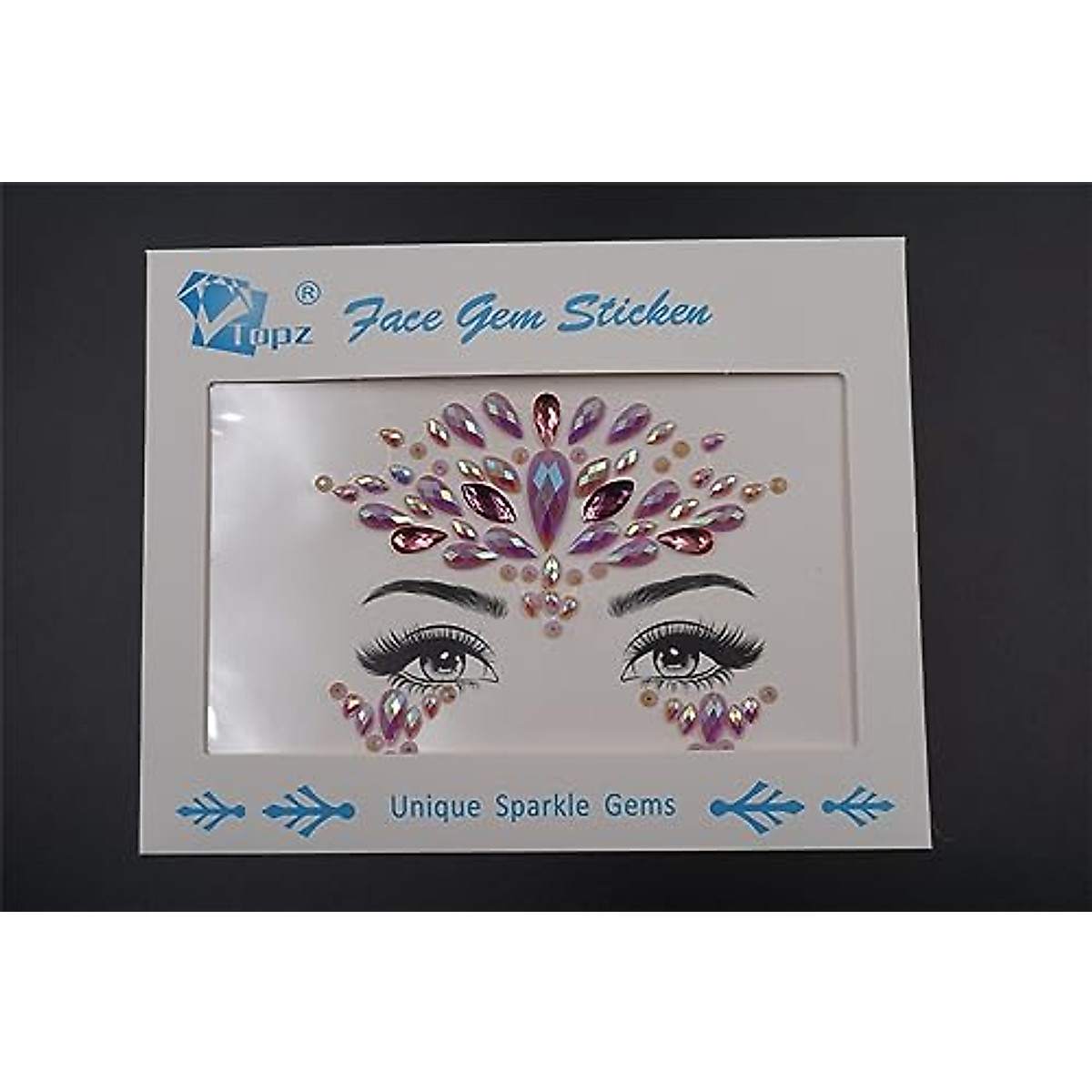 face jewels festival for women mermaid purple face gems glitter halloween Rhinestone Face tattoo Eyes face body temporary tattoos for edm music festival (S056)